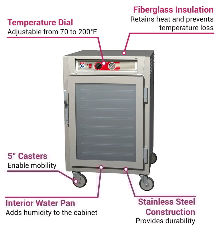 Metro C565-SFC-L 1/2 Height Insulated Mobile Heated Cabinet w/ (17) Pan ...