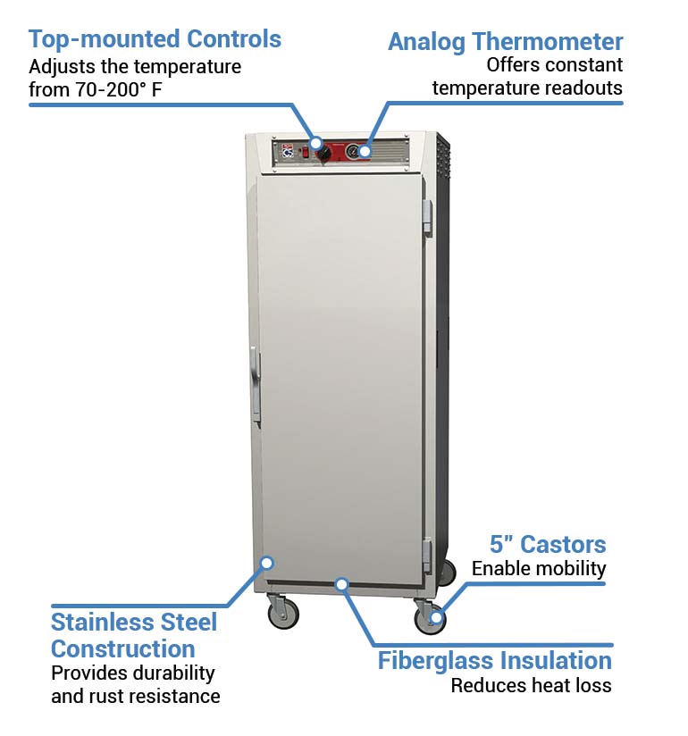 Metro C569L-SFS-UPFS Full Height Insulated Mobile Heated Cabinet w/ (18 ...