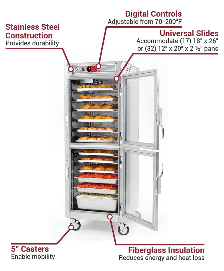 Metro C589-SDC-UPDS Full Height Insulated Mobile Heated Cabinet w/ (17 ...