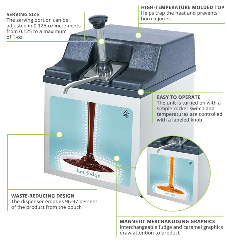 Server 3 qt Hot Fudge Warmer - 1/8 oz Increments, 120v (85070)