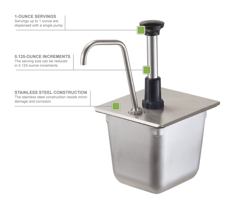 Server Syrup Pump w/ 1 oz/Stroke Capacity, Stainless (86312)