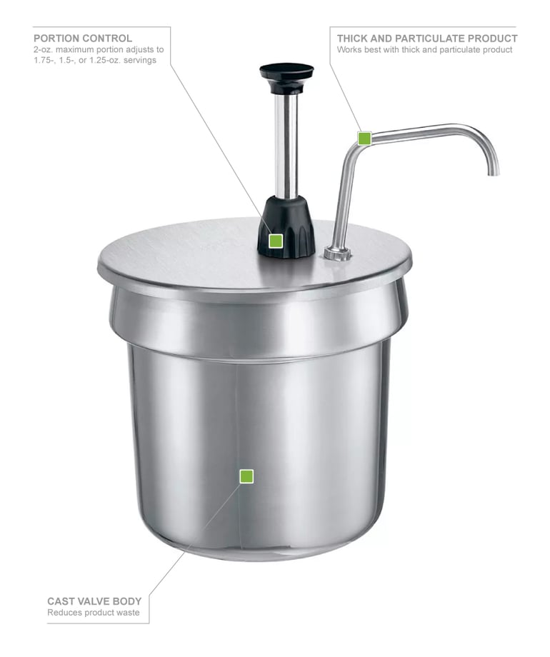 Server Condiment Pump Only w/ 2 oz/Stroke Capacity, Stainless (87680)