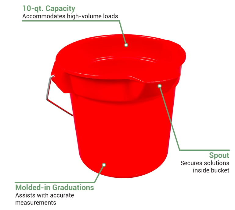 Rubbermaid FG296300RED 10 qt Round BRUTE Bucket - Red