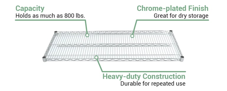 Advance Tabco EC-2430 Chrome Wire Shelf - 30"W x 24"D