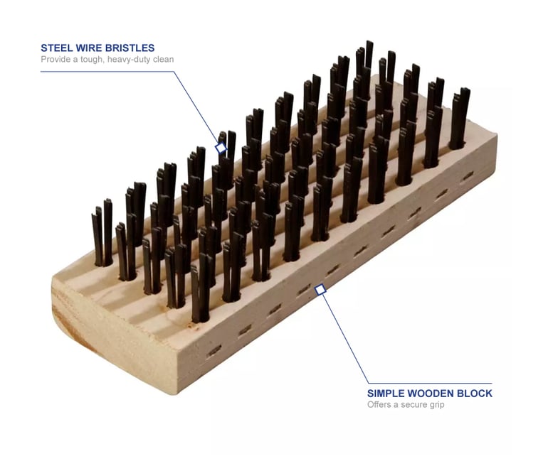 Carlisle 7 3/4"L Butcher Block Brush w/ Tempered Steel Bristles (4578100)