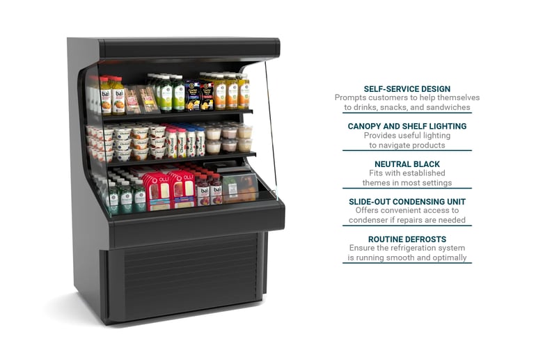 Hussmann GSVM4060-A 40" Vertical Open Air Cooler w/ (3) Levels, 115v