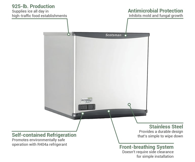 Scotsman NH0922A-32 22" Prodigy Plus® Nugget Ice Machine Head - 952 lb ...