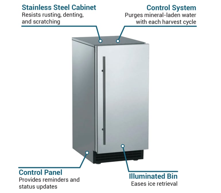 Scotsman SCCP50MB-1SS 14 7/8"W Top Hat Undercounter Ice Machine - 65 ...