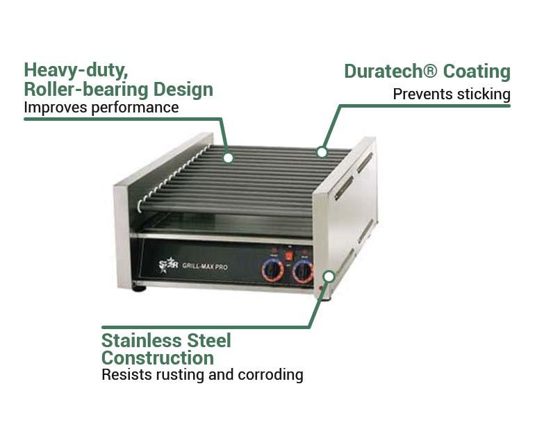 Star 45SC 45 Grill-Max® Hot Dog Roller Grill w/ Manual Controls ...