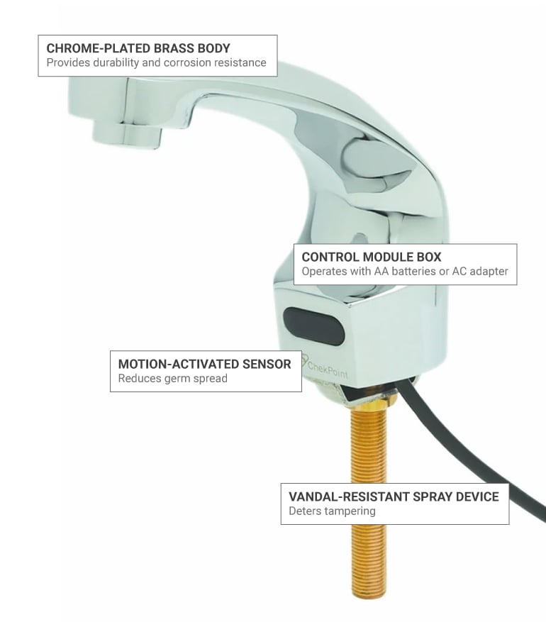 T&S EC-3102-VF05 Deck Mount Electronic Faucet - Single Hole, Cast Spout ...