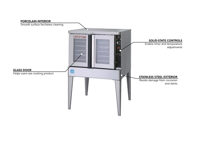 Duke 59-E3XX Single Half Size Electric Convection Oven - 8.0 kW, 240v/3ph