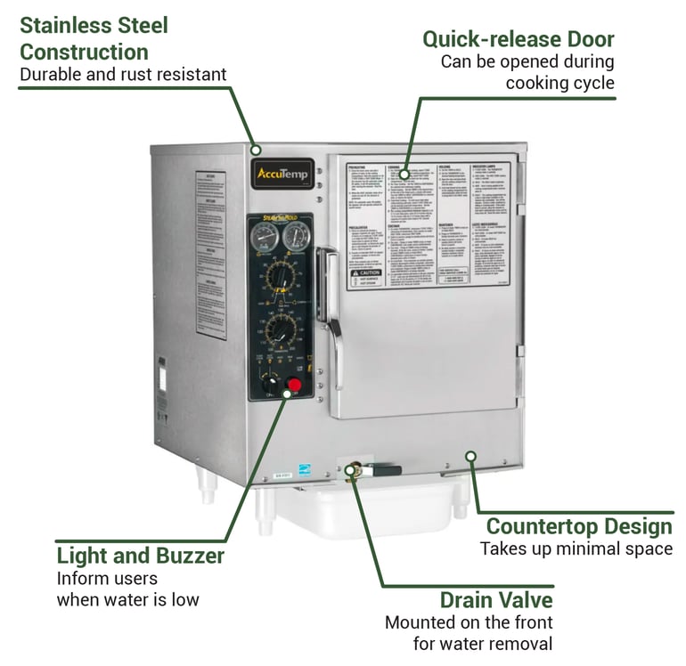 AccuTemp S62083D100 Steam'N'Hold™ (6) Pan Convection Steamer ...