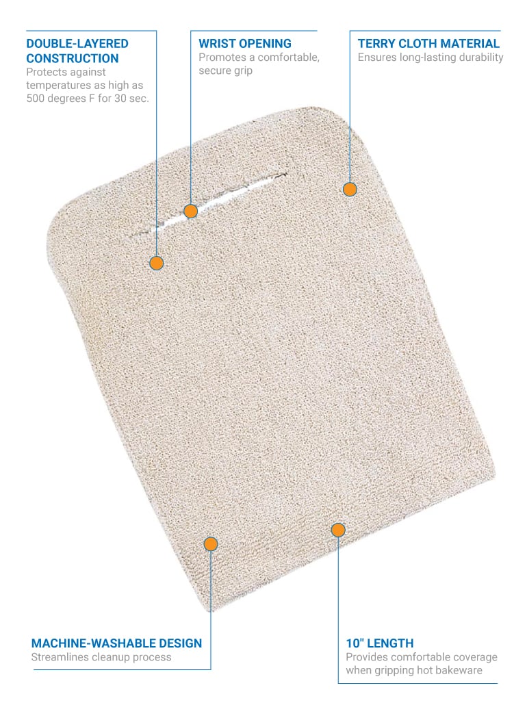 San Jamar 835PG Pan Grabber Baker's Pad, 10 x 11", Heavy Duty Terry w ...