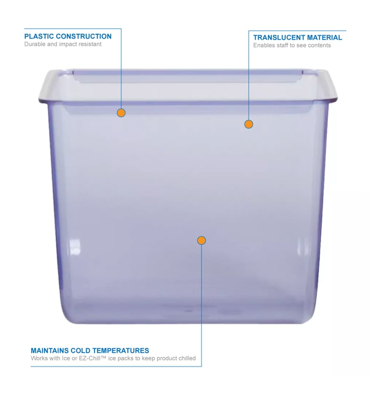 San Jamar BD104 The Dome Kolor-Cut Domed Condiment Center 2 Quart Tray