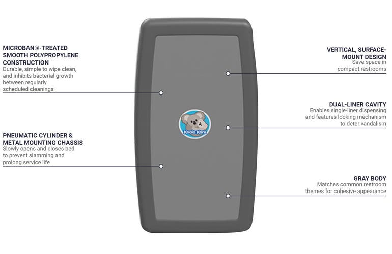 Koala Kare KB301-01 Vertical Wall Mounted Changing Station ...