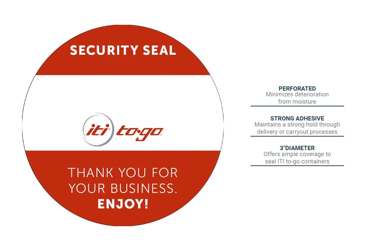 ITI Round Tamper Seal Food Label - 3", Red (TG-SL-3)