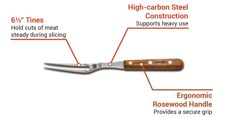Dexter Russell S28961/2M-PCP 11 1/2" Shrimp Fork with High Carbon Steel ...