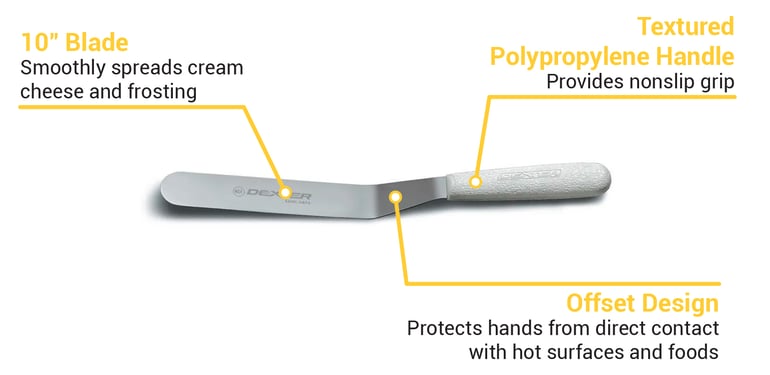 Dexter Russell S284-10B SANI-SAFE® 10" Spatula w/ Polypropylene White ...