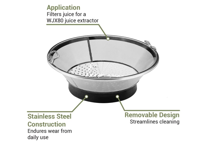 Waring WJX80BKT Filter Basket Assembly for WJX80 Juice Extractor