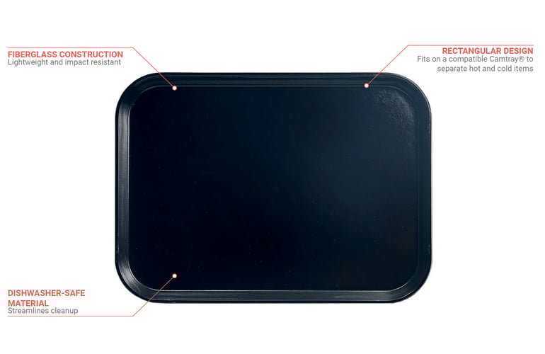 Cambro 1116110 Fiberglass Camtray® Cafeteria Tray Insert - 15 4/5"L x ...