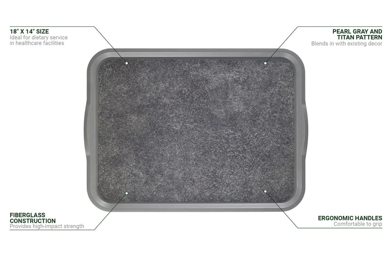 Cambro 1418VCH381 Rectangular Versa Camtray® Tray w/ Handles - 14" x 18 ...
