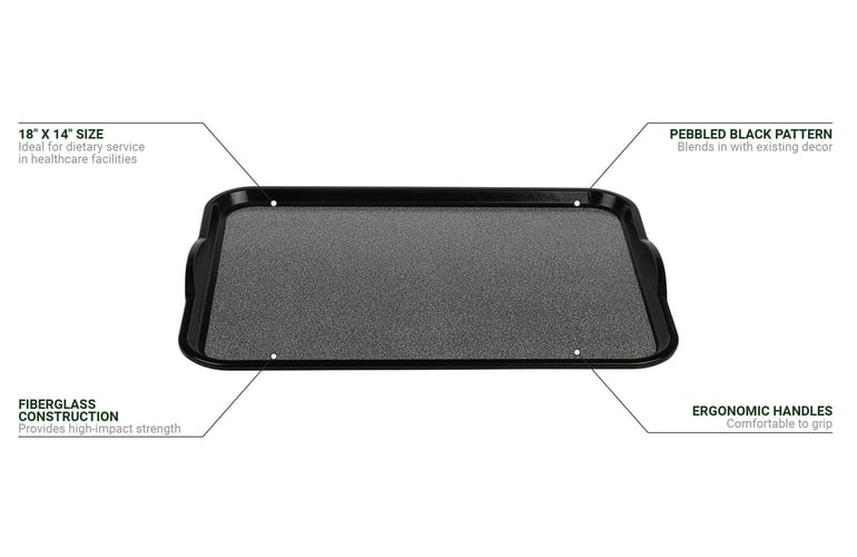 Cambro 1418VCH382 Rectangular Versa Camtray® Tray w/ Handles - 14" x 18 ...