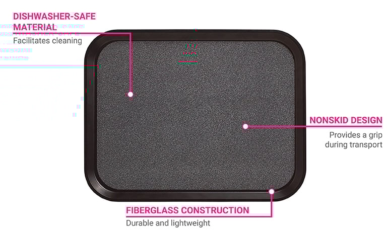 Cambro 1520VC382 Rectangular Versa Camtray - 15x20", Fiberglass, Black ...