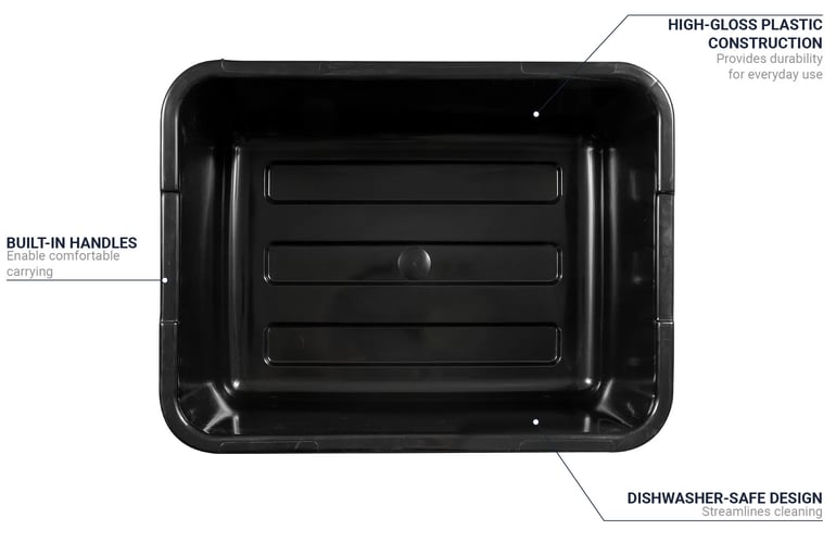 Cambro 21157CBP110 Cambox® Bus Box - 15 3/16" x 20 3/16" x 6 15/16", Black