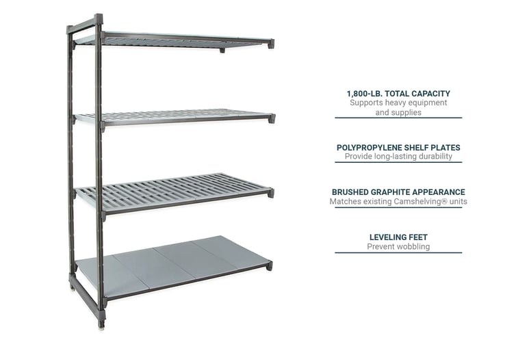 Cambro CBA245464VS4580 54" NSF 4-Tier Polymer Shelf Kit - Camshelving ...