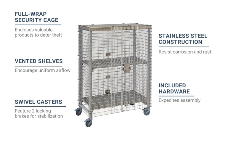 Cambro CPMU244867SUPKG 50 1/4" Camshelving® Premium Mobile Security ...
