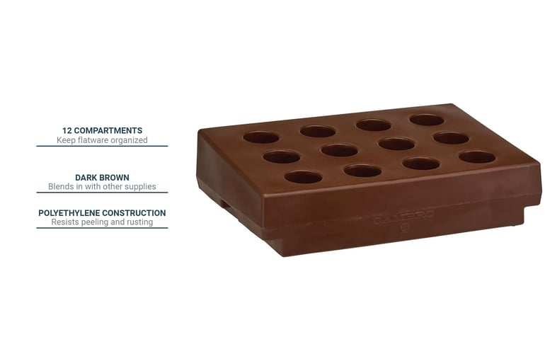 Cambro CR12131 Cutlery Rack Only - 33" x 22 3/4" x 9", Dark Brown