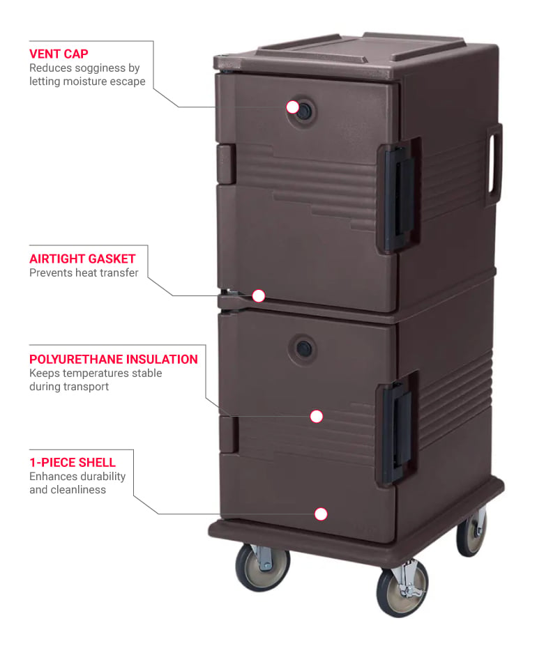 Cambro UPC800SP194 Ultra Camcart® Insulated Food Carrier w/ (12) Pan ...