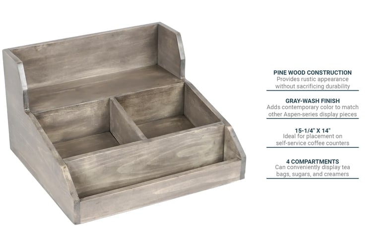 Cal-Mil 2019-110 Cup & Lid Organizer, (4) Compartment, All Cup Types