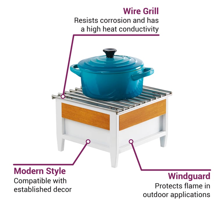 Cal-Mil 22044-15 10" Square Chafer Alternative w/ Wire Grill - 6 3/4"H ...