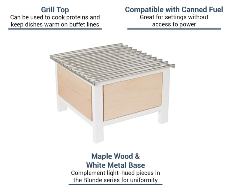 Cal-Mil 22412-71 Square Chafer Alternative - 10"W x 10"D x 6 3/4"H ...