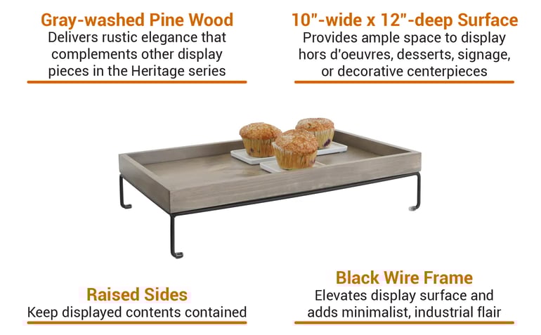 Cal-Mil 22431-4-110 Rectangular Display Riser - 12" x 10" x 4 1/2 ...