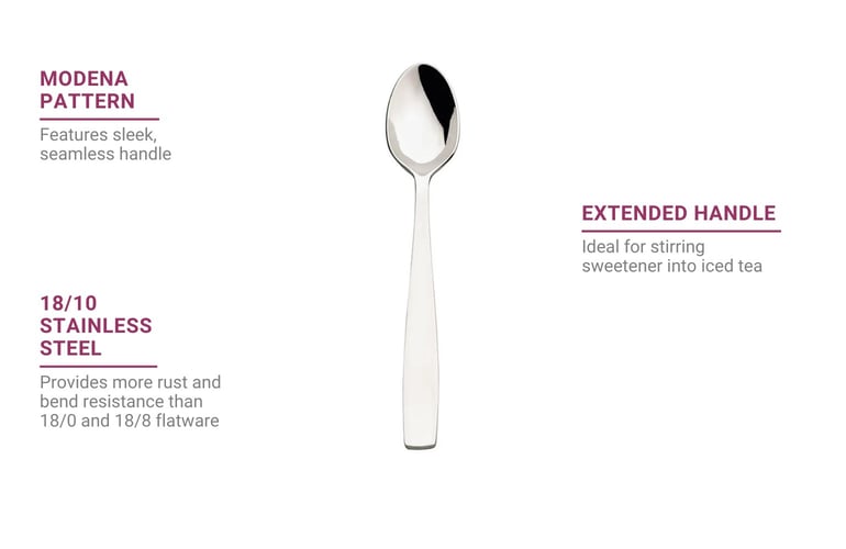 Browne 7 2/7" Teaspoon with 18/10 Stainless Grade, Modena Pattern (503014)