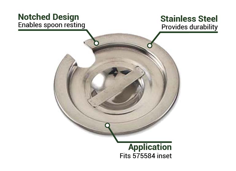 Browne Slotted Vegetable Inset Cover For 4 1/8 qt - Stainless Steel ...