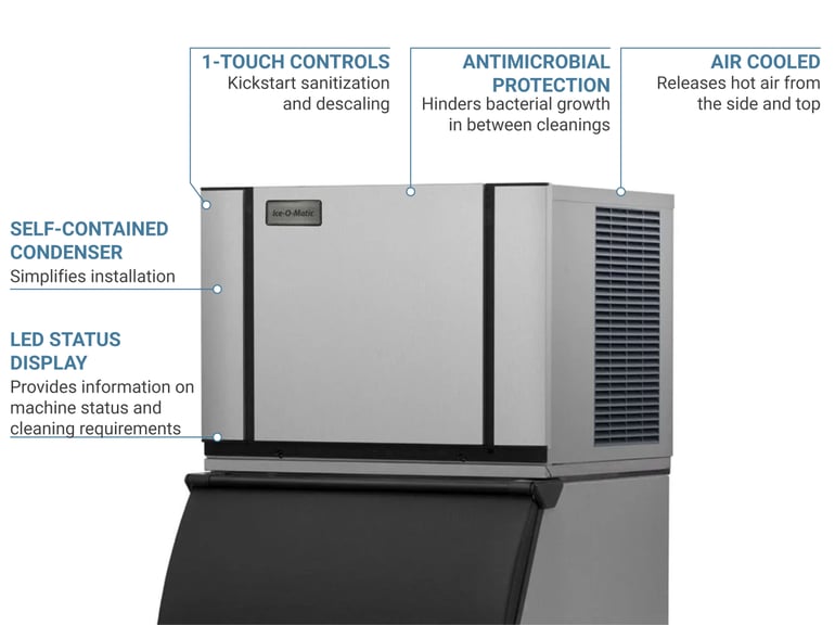 Ice-O-Matic CIM0330FA 30 1/4" Elevation Series™ Full Cube Ice Machine ...