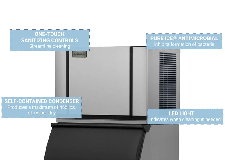 Ice-O-Matic CIM0436HA 30 1/4" Elevation Series™ Half Cube Ice Machine ...