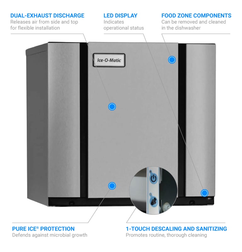 Ice-O-Matic CIM0826FR49 22 1/4" Elevation Series™ Full Cube Ice Machine ...