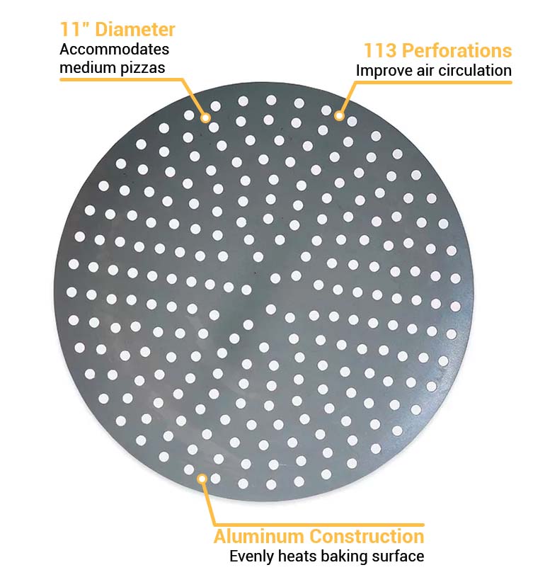 American Metalcraft 18911P 11" Perforated Pizza Disk, Aluminum