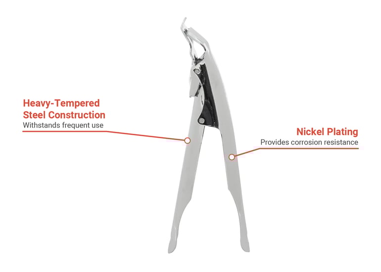 American Metalcraft 9525 8" Pan Gripper, Nickel/Steel
