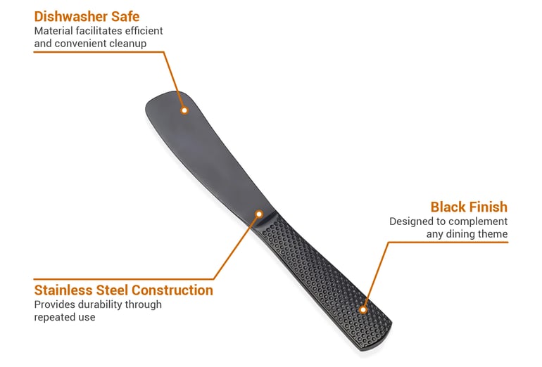 American Metalcraft BLHSP6 6 5/8" Butter Knife, Vintage Hammered Pattern