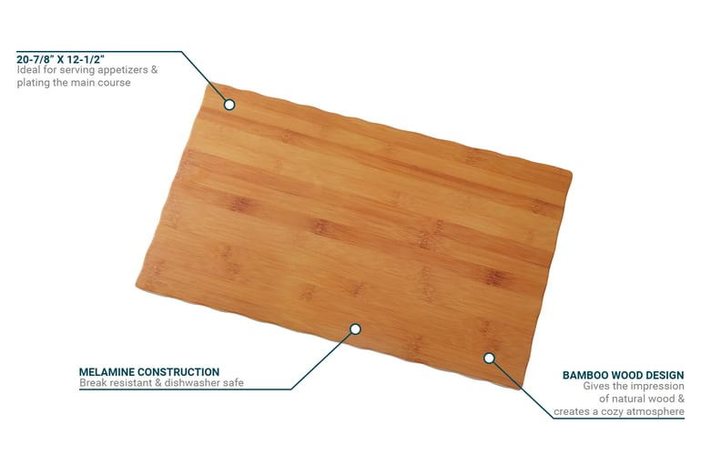 American Metalcraft MPLB Rectangle Serving Board - 20 7/8" x 12 1/2 ...