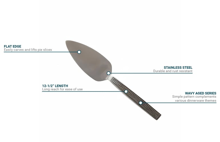American Metalcraft WVAP10 10" Pie Server, Stainless Steel