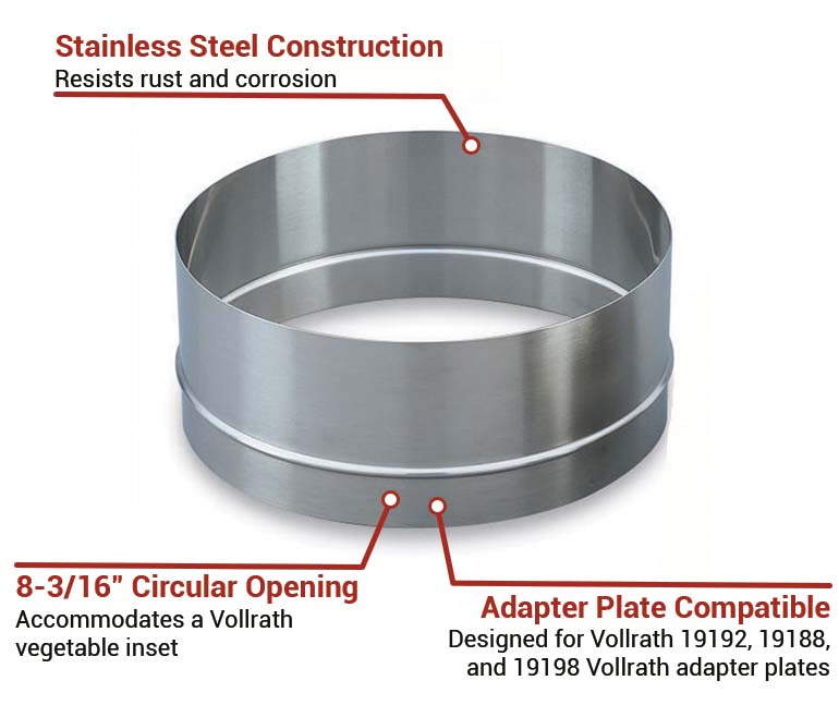 Vollrath 19194 Adapter Ring - fits 19192 Adapter Plate