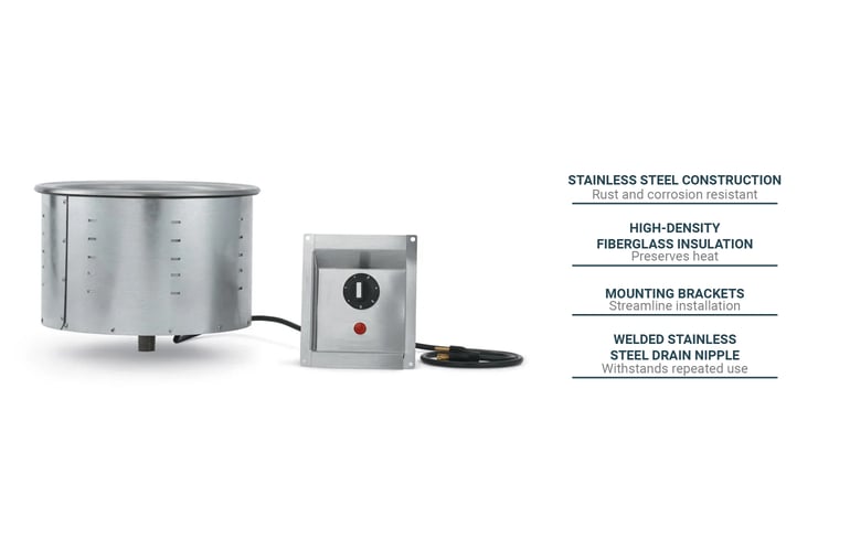 Vollrath 36465 11 qt Drop In Soup Warmer w/ Infinite Controls, 208 240v/1ph