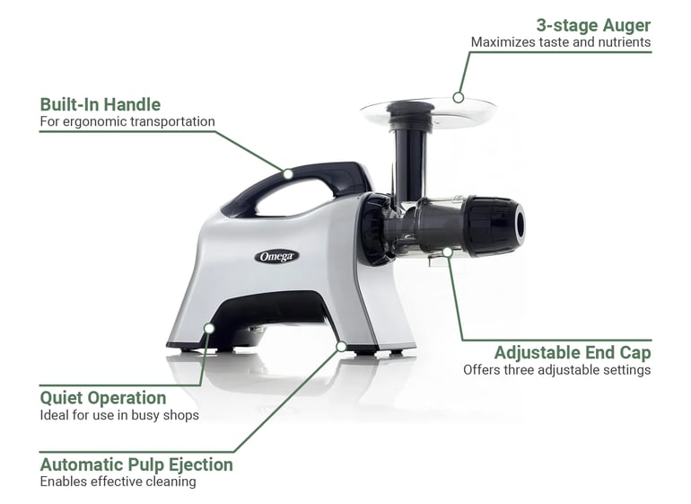 Omega Premium Masticating Juicer, 120v (NC1000HDS)