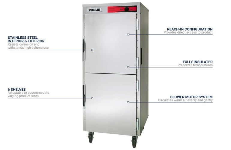 Vulcan VBP15SL Full Height Insulated Mobile Heated Cabinet w/ (15) Pan ...